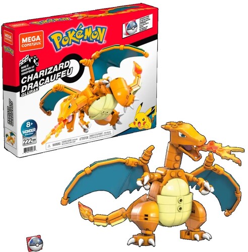 MEGA BLOKS - Pokemon: Charizard, 222 Piece Building Toy Set – Canaday ...